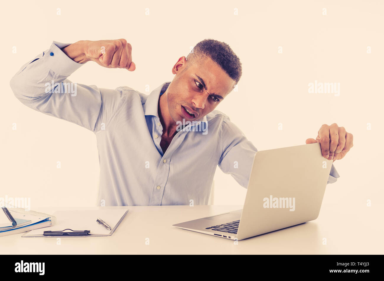 Shouting at computer hi-res stock photography and images - Alamy