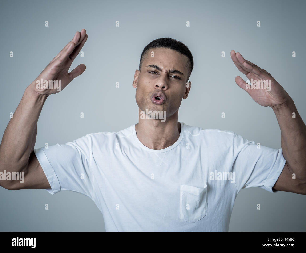 Angry man face close up hi-res stock photography and images - Alamy