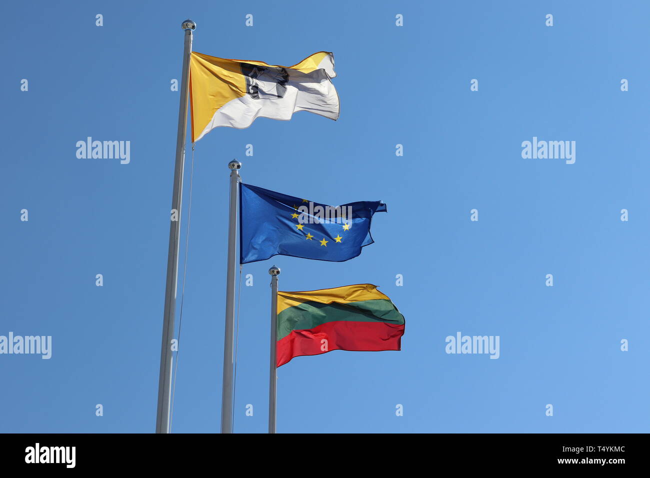 Flags In the wind Stock Photo - Alamy
