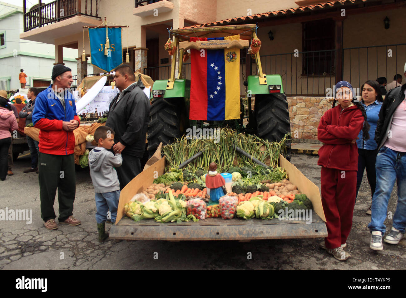 Merida, Venezuela - May 15, 2017: Local people celebrating the festival ...