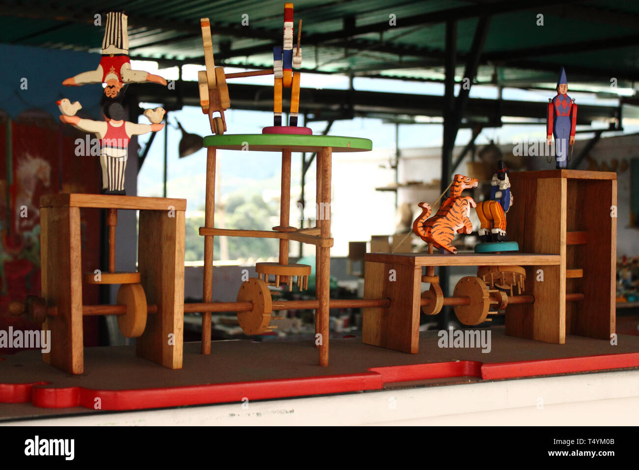 Finished wooden toys at a local factory in Merida, Venezuela Stock ...