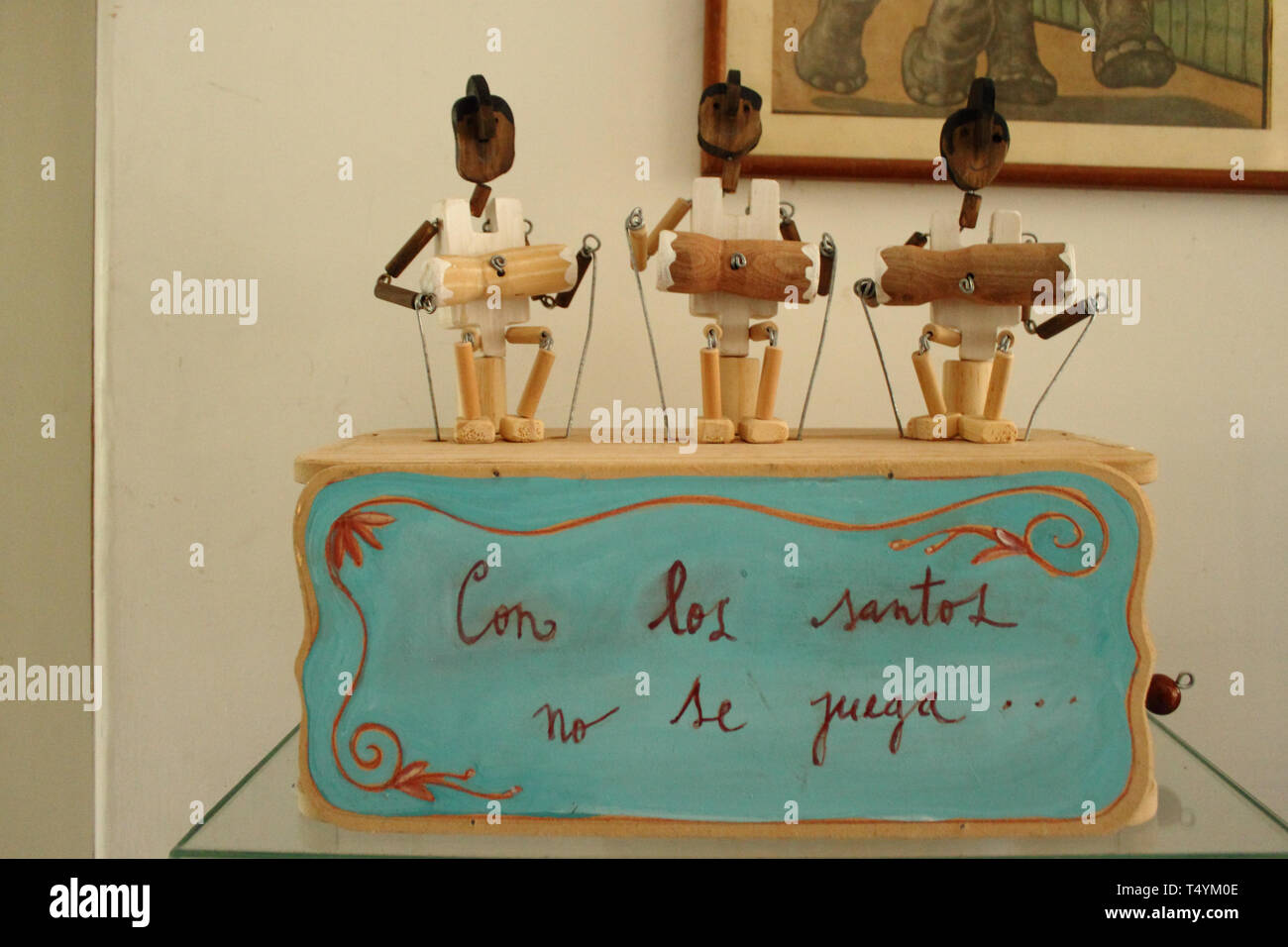 Finished wooden toys at a local factory museum in Merida, Venezuela ...