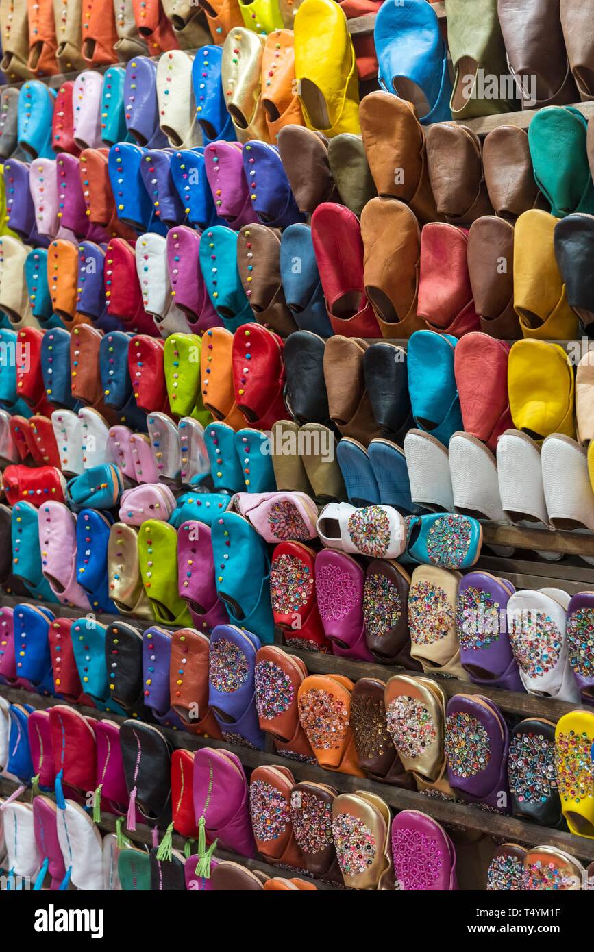 Marrakech babouches slippers hi-res stock photography and images - Alamy