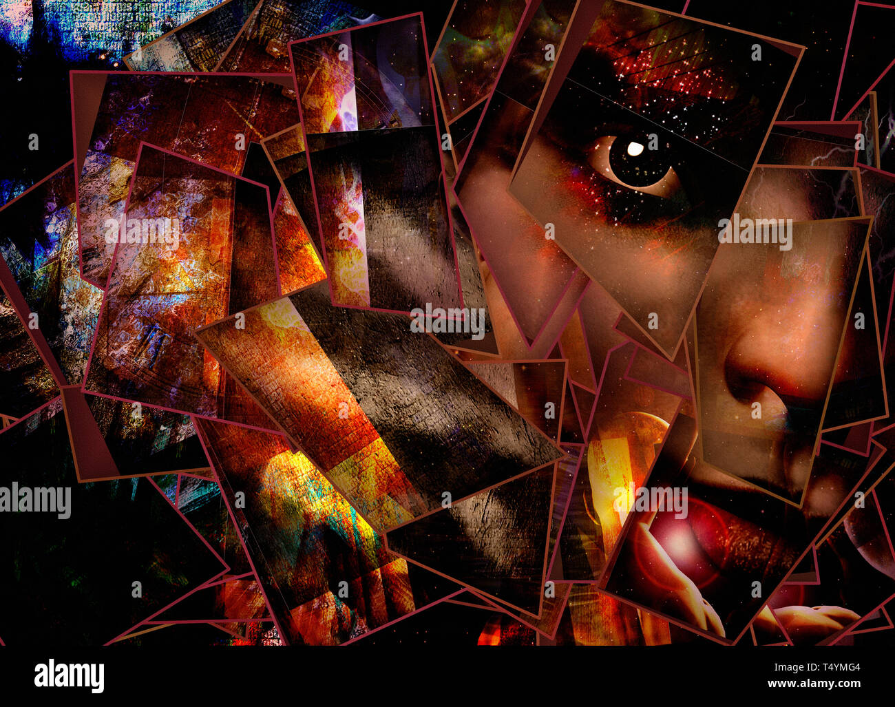 Dark Emotion Face Stock Photo - Alamy