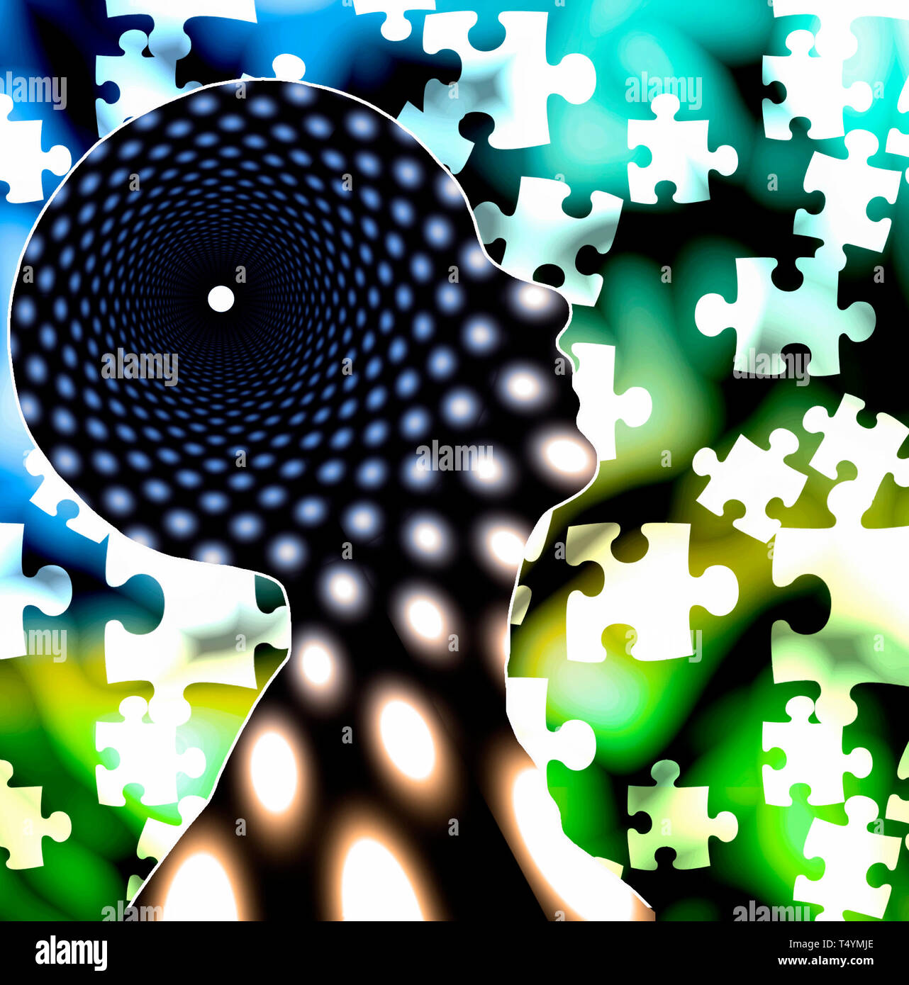 Human head silhouette hi-res stock photography and images - Alamy