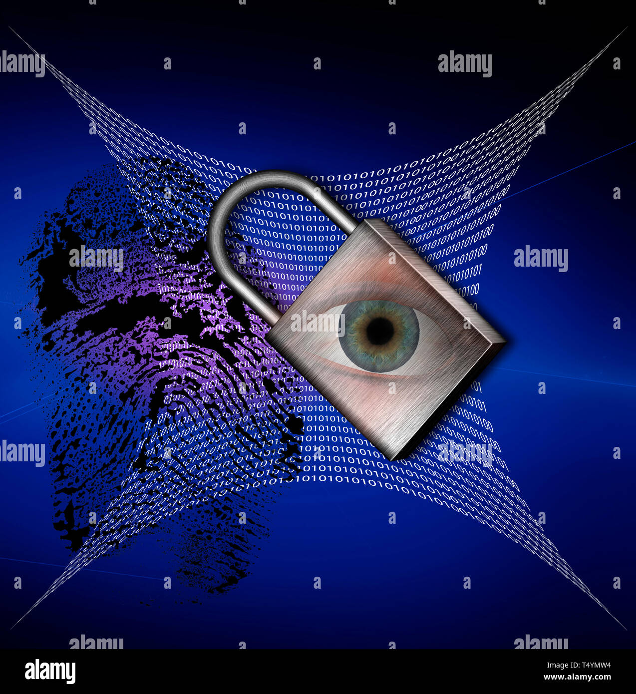 Digital composite hand scan lock hi-res stock photography and images ...