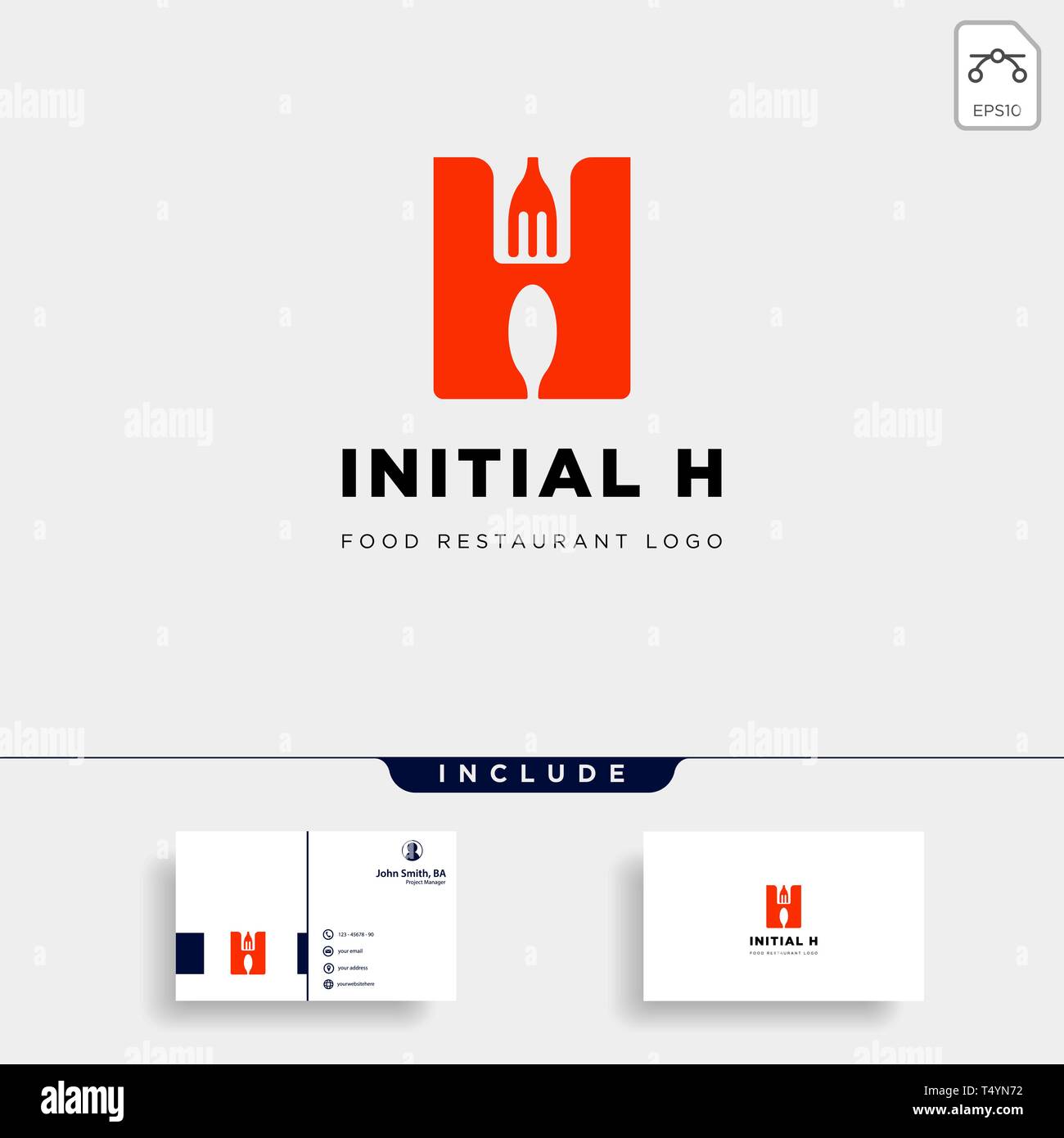 H food logo Stock Vector Images - Alamy