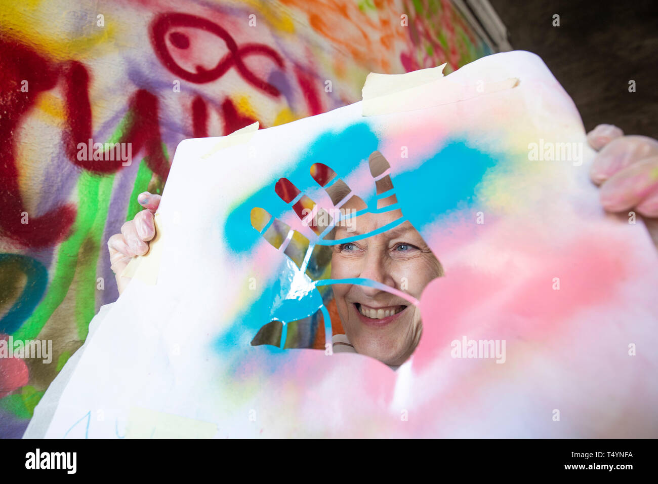 Maggie Wilcockson, aged 70, one of the 'Graffiti Grannies' that took ...