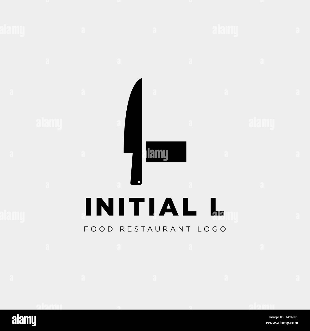 L food logo Black and White Stock Photos & Images - Alamy