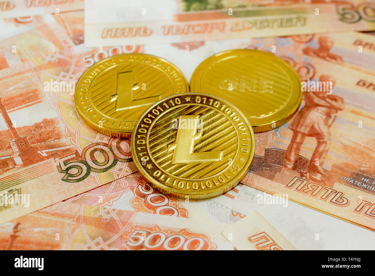 Blockchain technology, LTC mining concept Stock Photo - Alamy