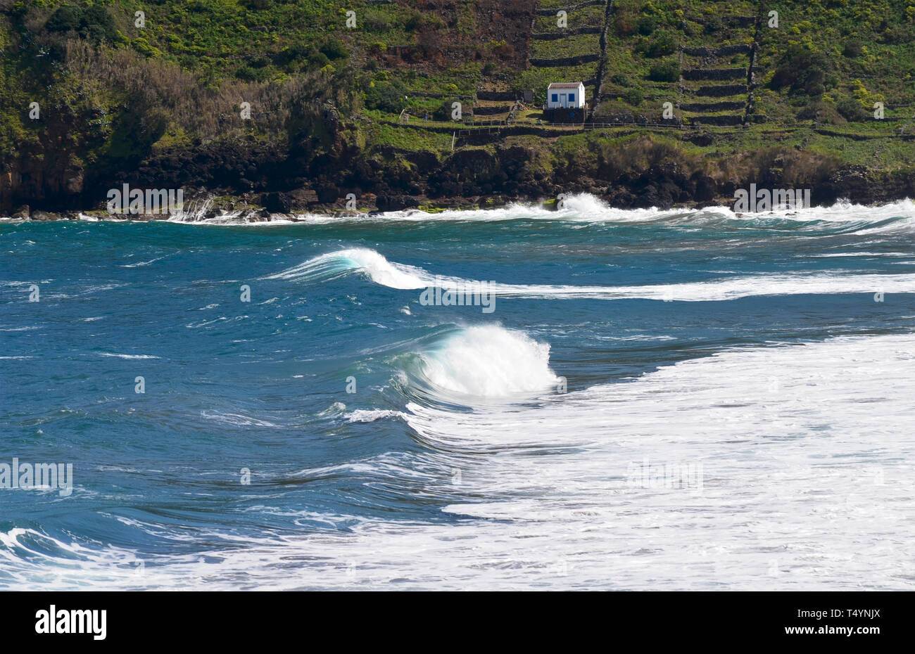 Sao Lourenço Bay, in the eastern coast of Santa Maria island, Azores ...