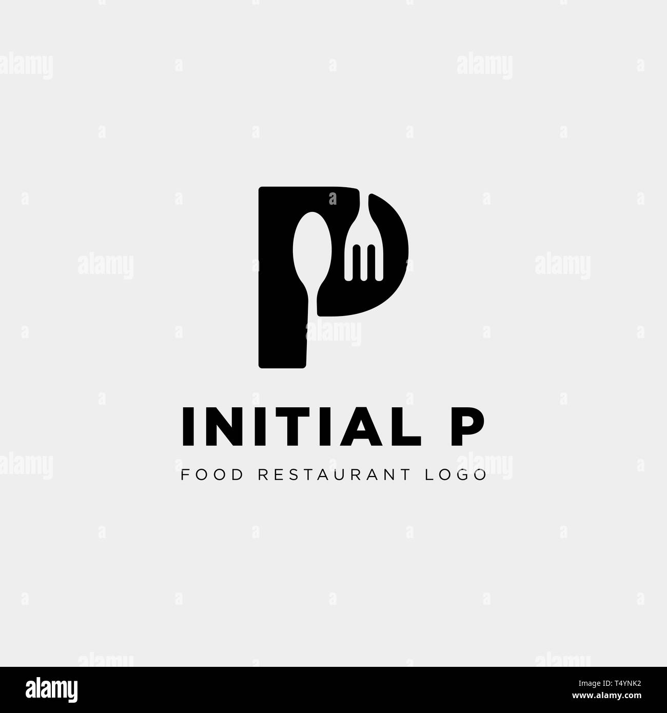 P food logo Stock Vector Images - Alamy