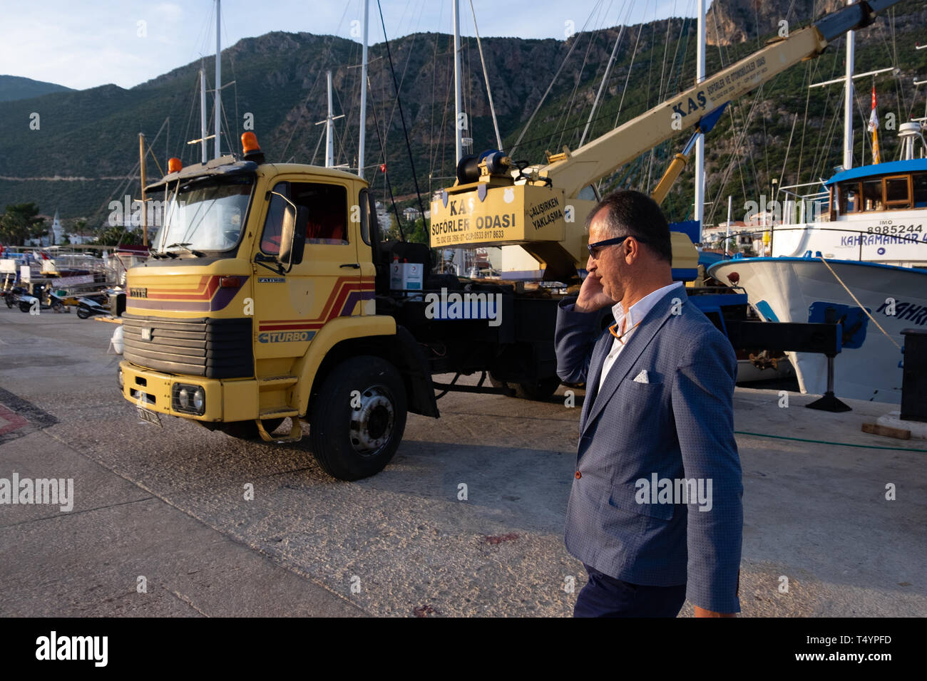 Businessman in port walking talking hi-res stock photography and images ...