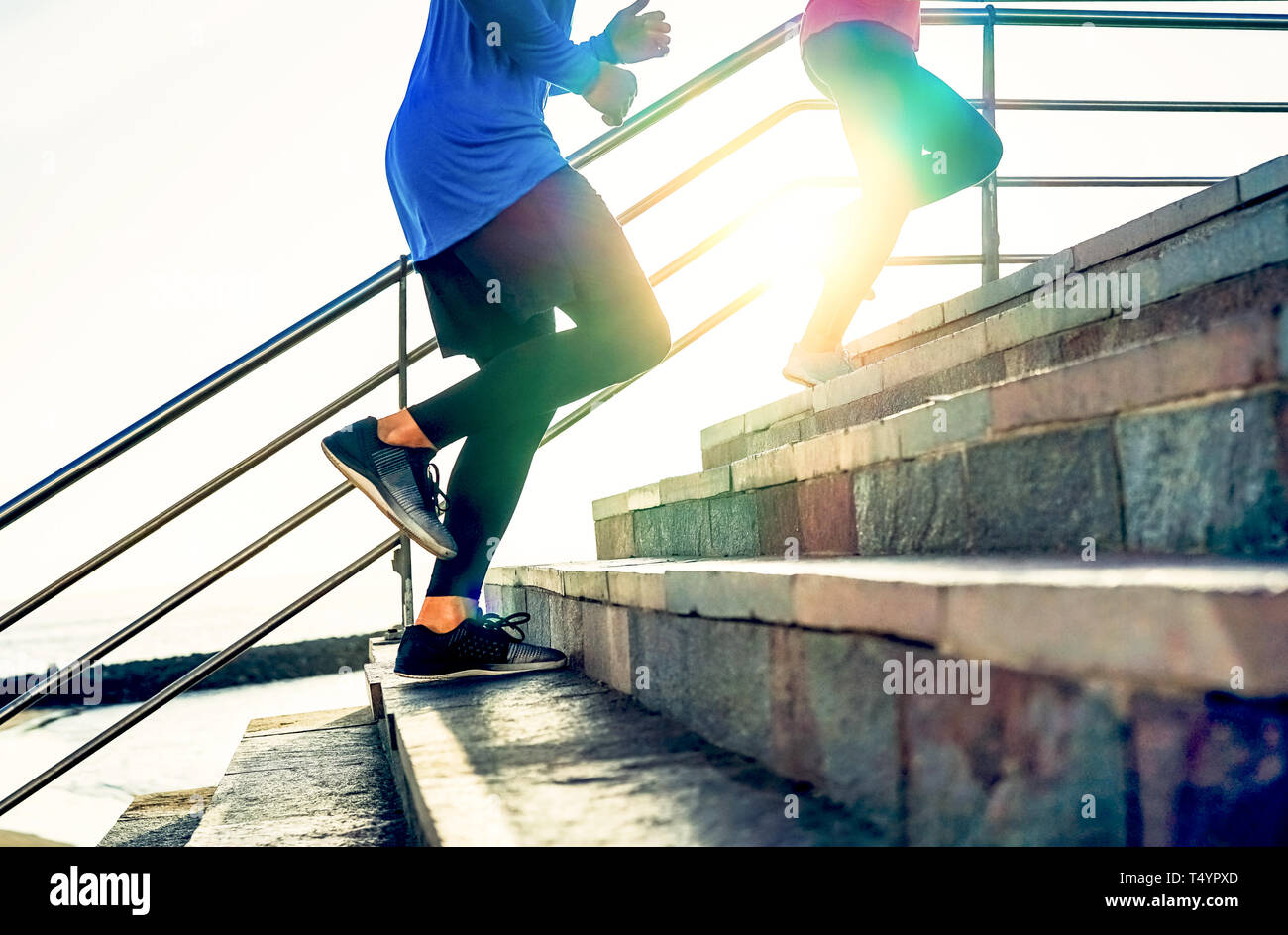 Running up stairs exercise hi-res stock photography and images - Alamy
