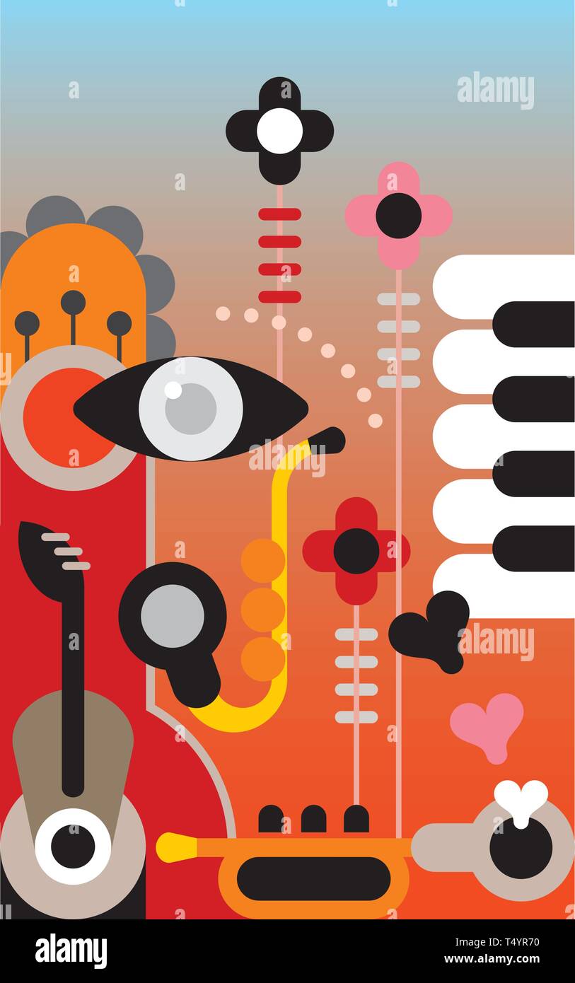 Musical theme abstract vector banner design Stock Vector Image & Art ...