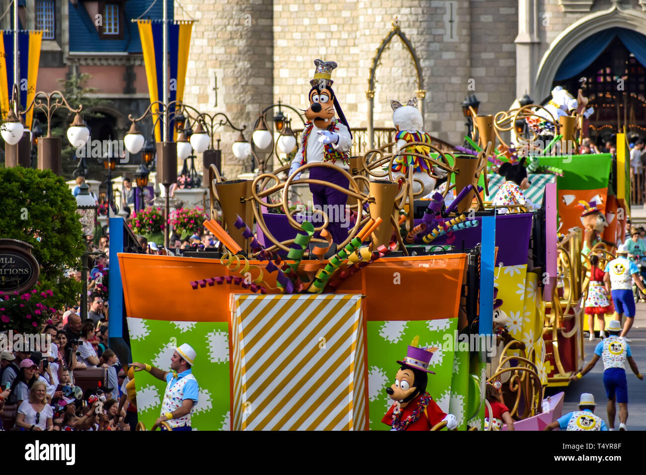Orlando, Florida. April 02, 2019. Goofy in Mickey and Minnie's Surprise ...