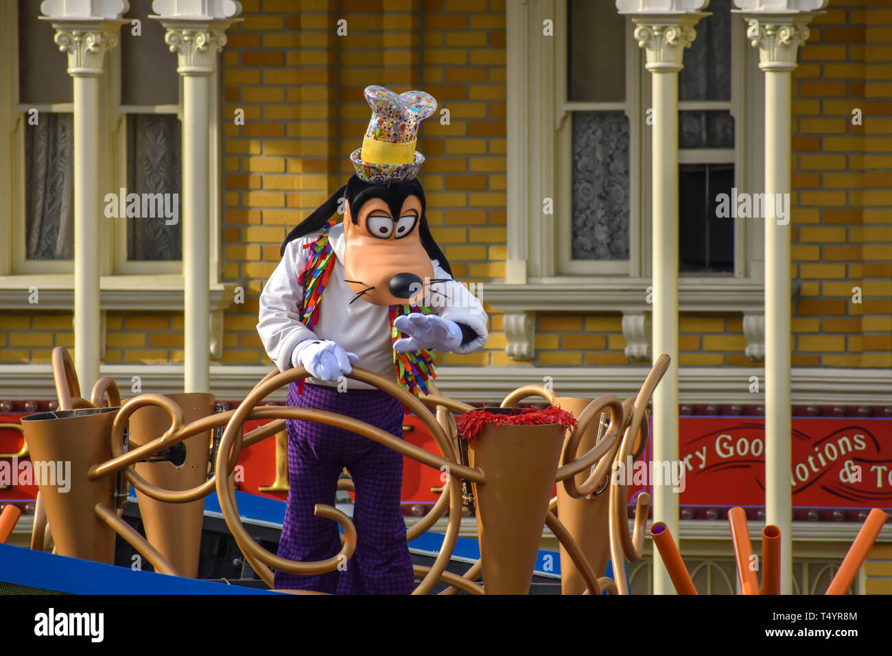 Orlando, Florida. April 02, 2019. Goofy in Mickey and Minnie's Surprise ...