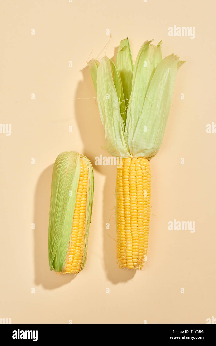 Creative layout made of corn. Flat lay. Food concept Stock Photo - Alamy