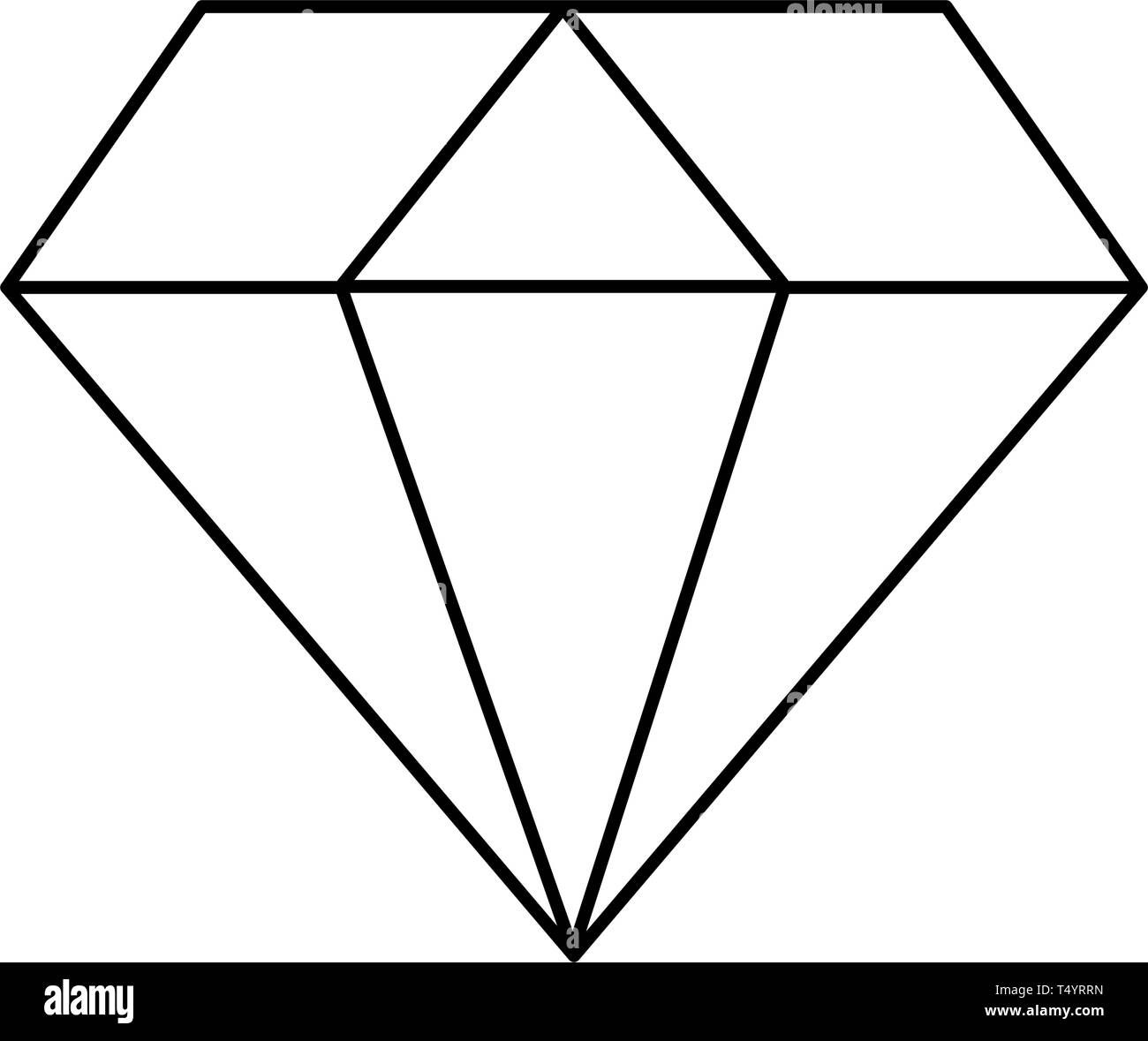 Diamond Outline Transparent