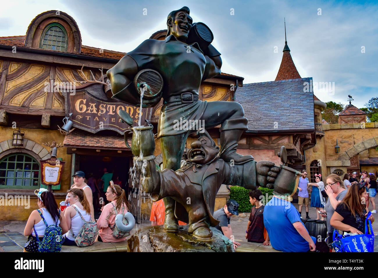 Orlando, Florida. March 19, 2019. Top view of Cinderella's Castle on ...