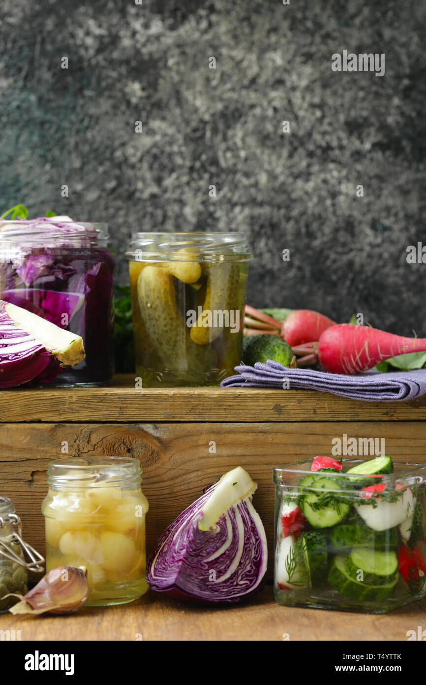 pickled vegetables, probiotic and fermentation Stock Photo - Alamy