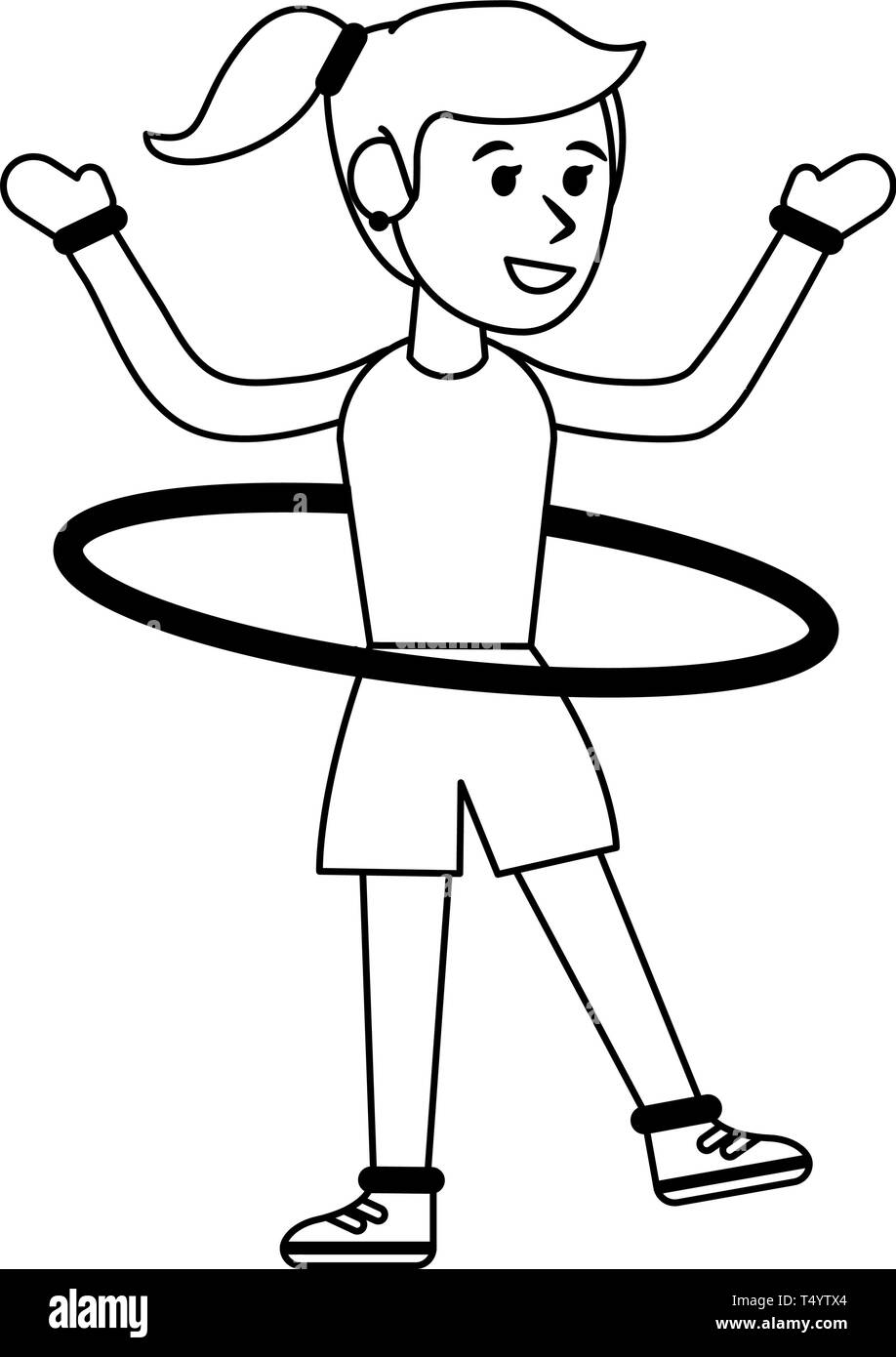 Hula Hoop Kids Silhouette