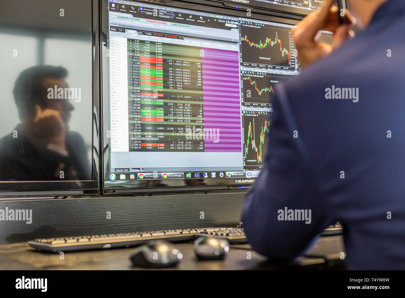 Stock Market Trader Phone Stock Photos & Stock Market Trader Phone ...