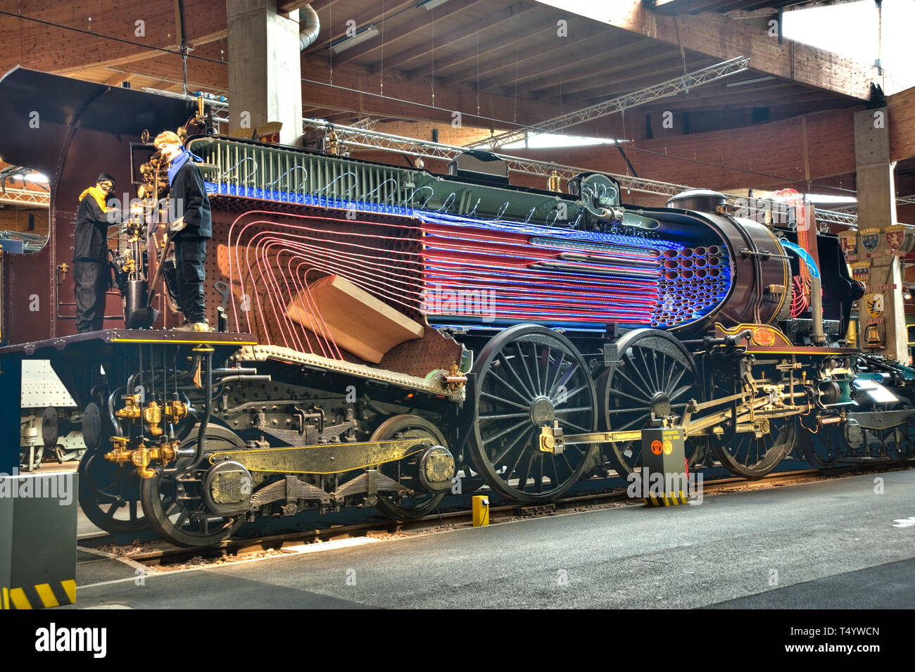 Mulhouse, Cité des Trains, Dampflok, Schnittmodell - Mulhouse, Cité des ...