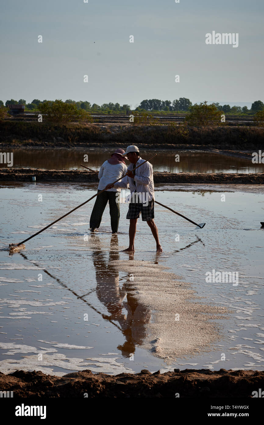 Traditional Cambodian Salt Farming Stock Photo - Alamy