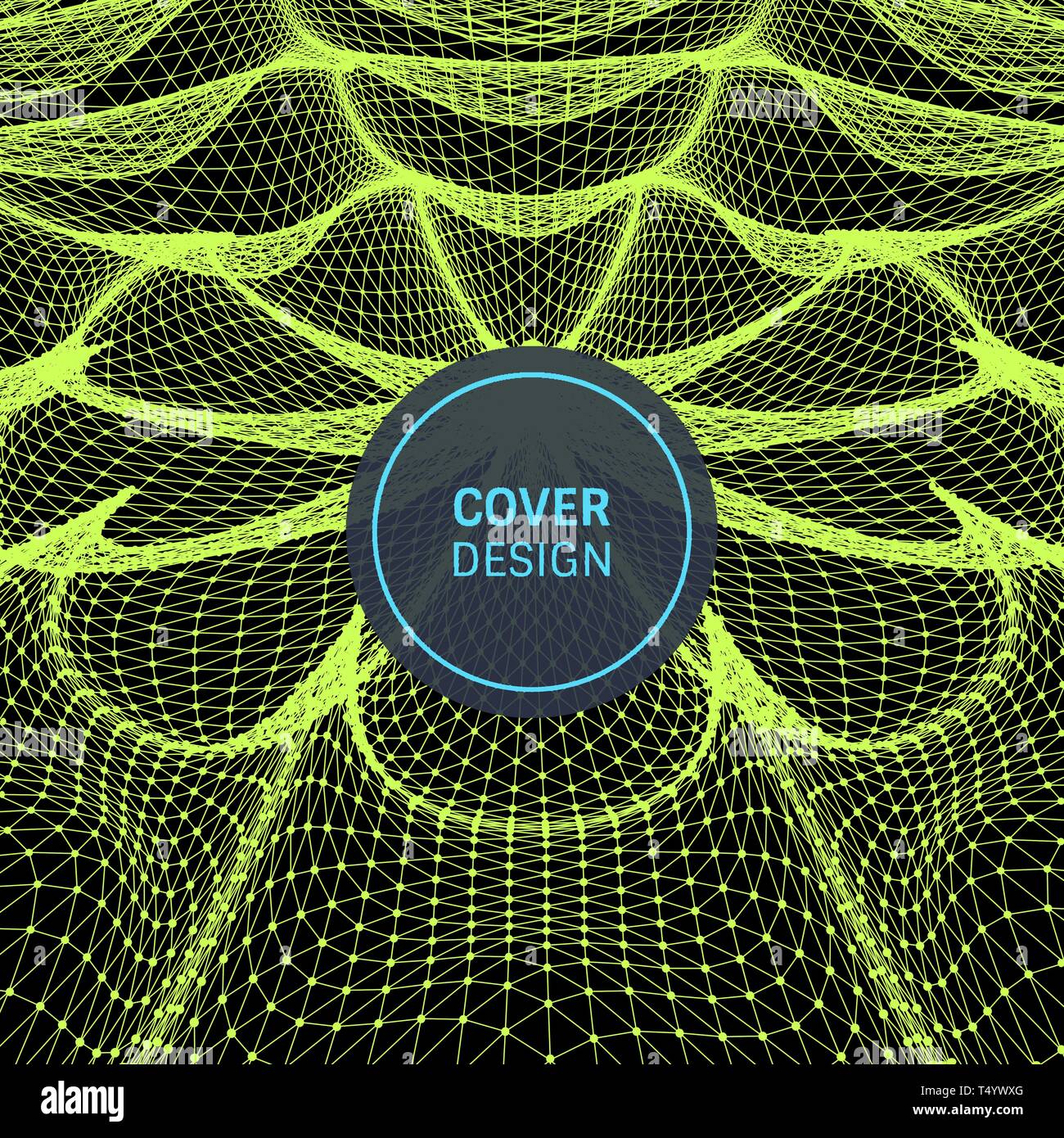 3d perspective grid background. Abstract geometric illustration ...