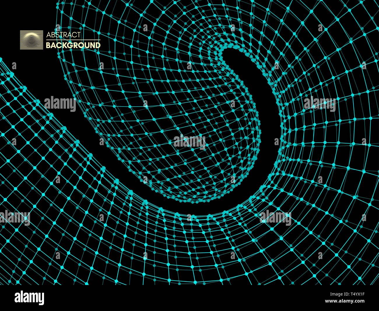 3d connection structure. Futuristic technology style. Abstract design ...