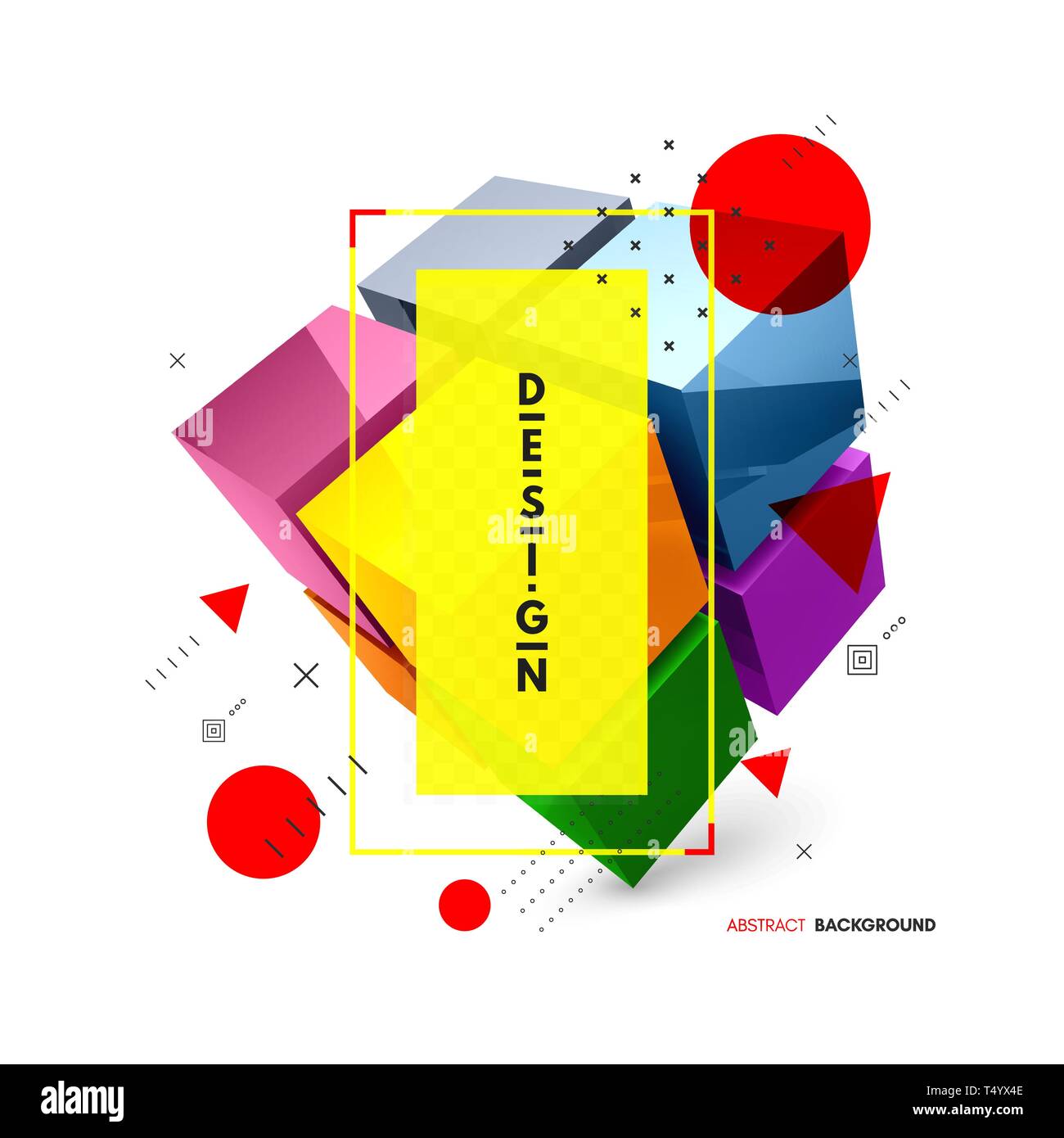 Cube. Design element for business or construction concept. 3d vector ...
