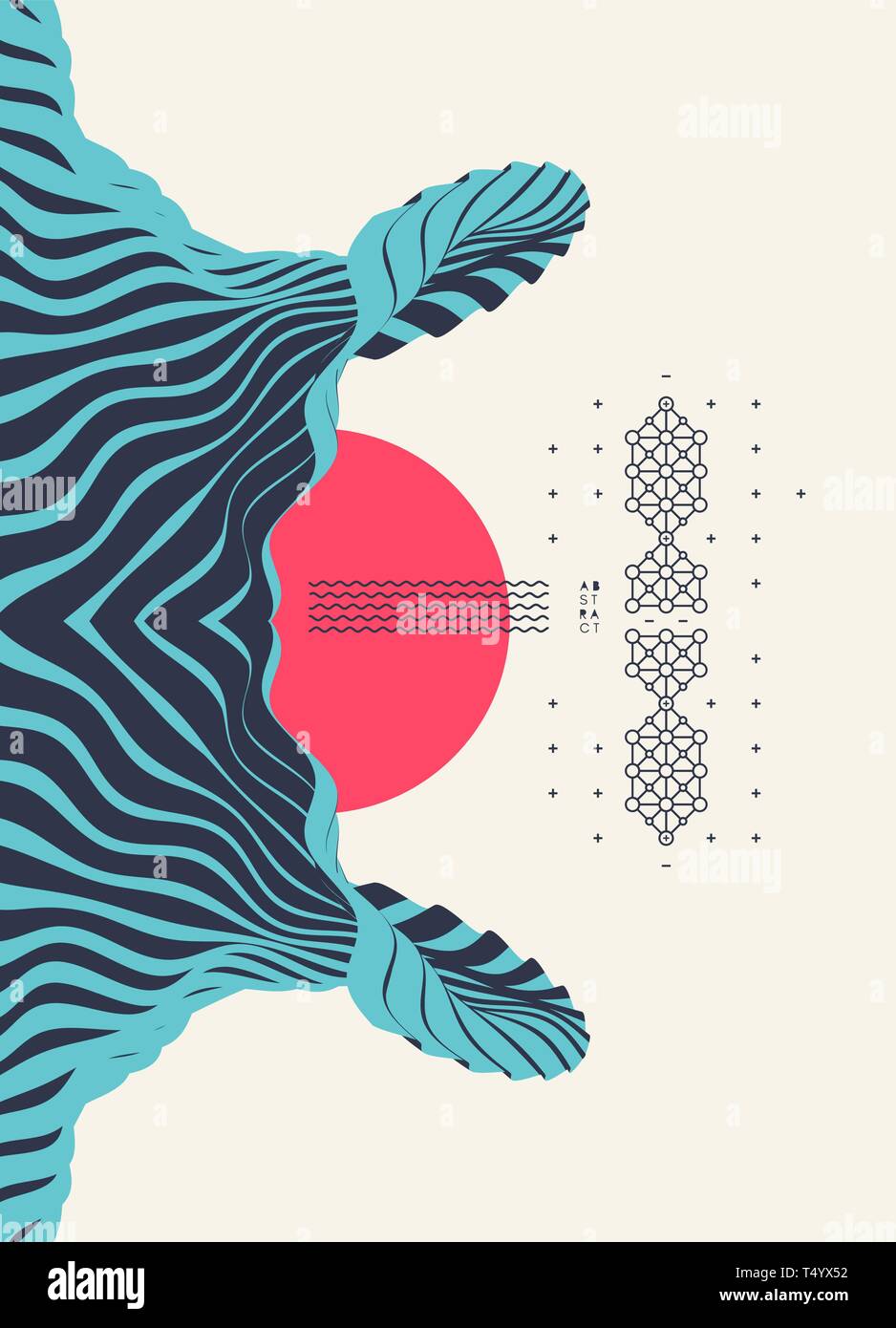 Pattern with optical illusion. Abstract 3D geometrical background ...