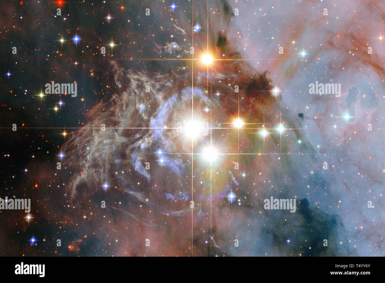 Nebula an interstellar cloud of star dust. Outer space image. Elements ...