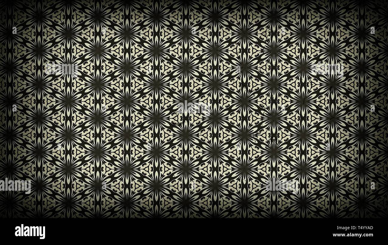 Vintage Floral Wallpaper Pattern Template Stock Photo - Alamy