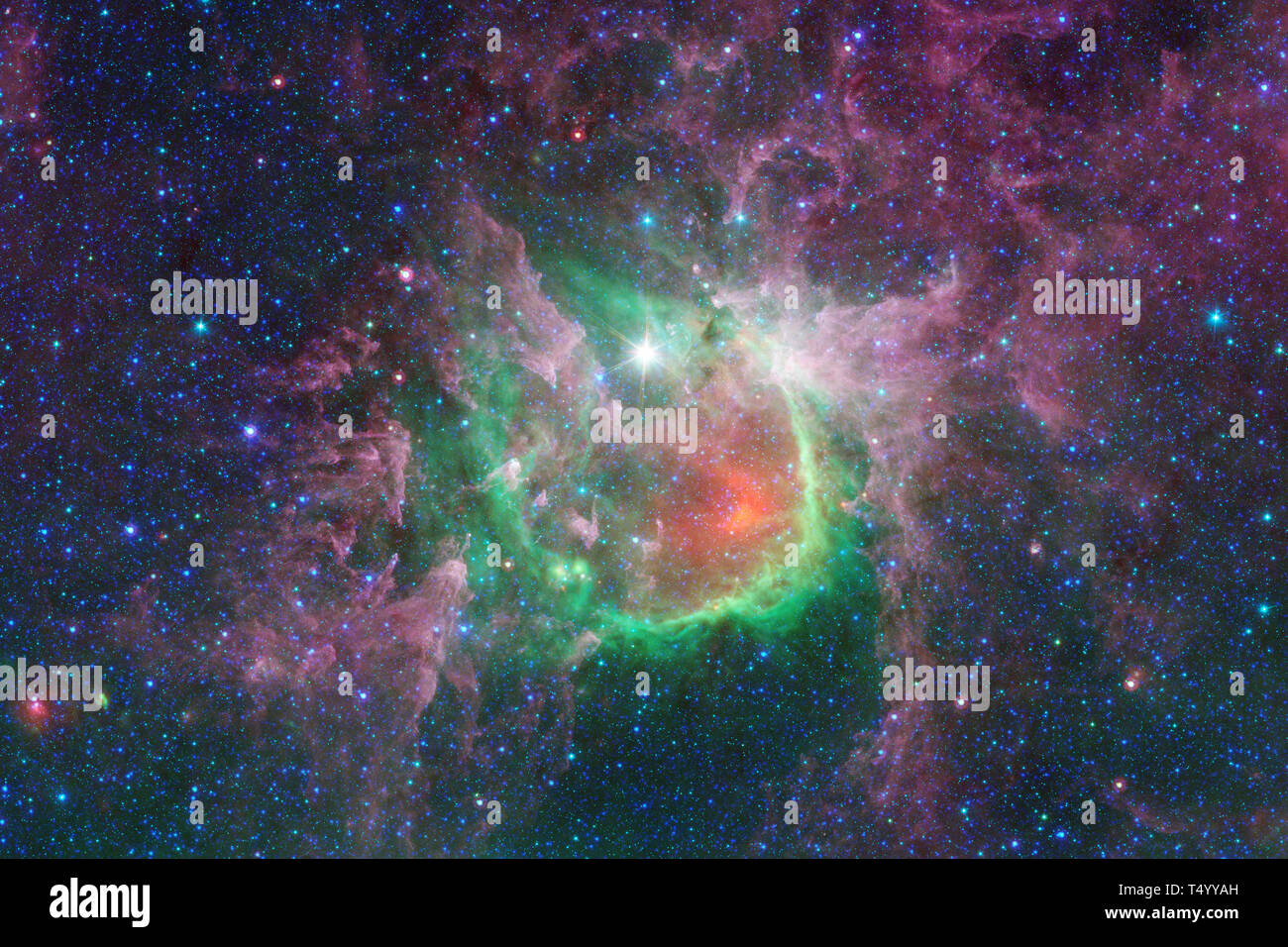 Nebulae and stars in outer space, glowing mysterious universe. Elements ...