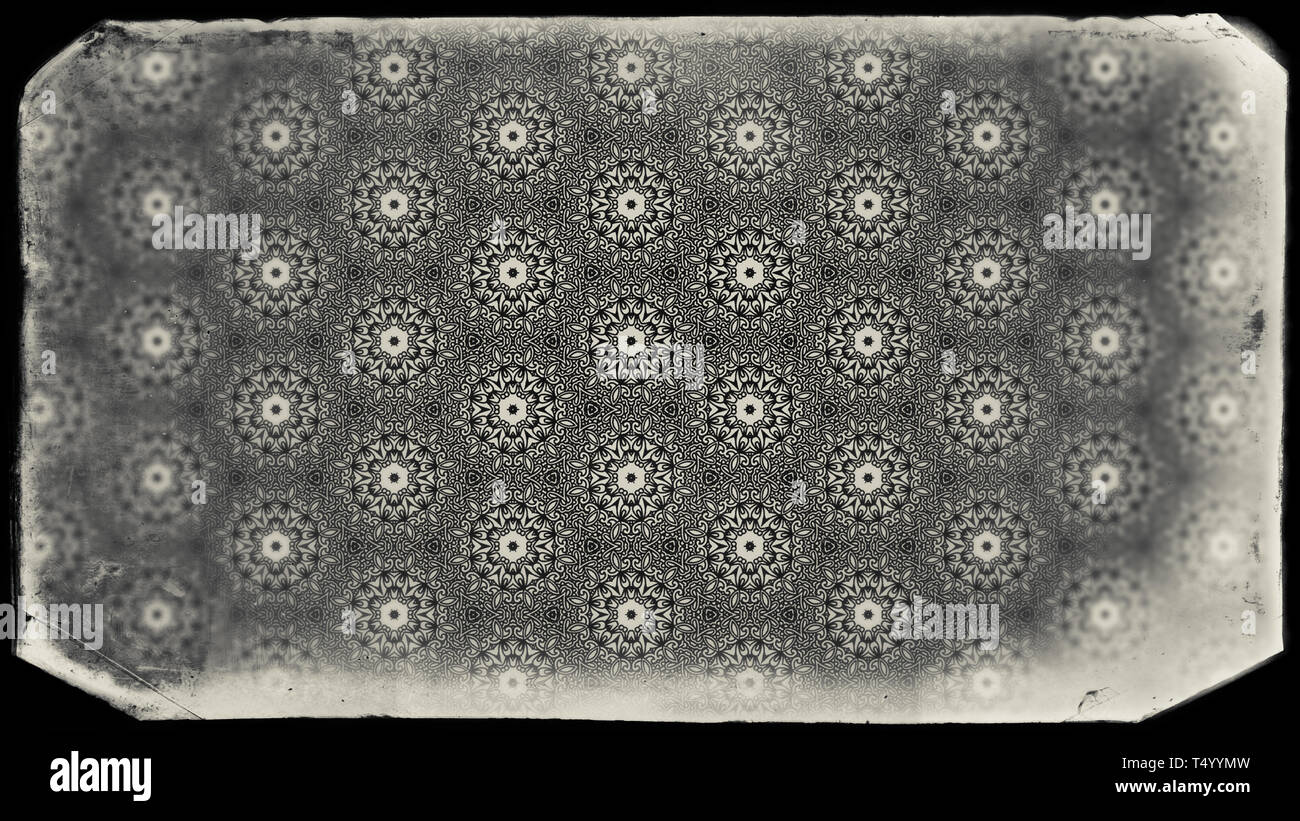 Vintage Floral Wallpaper Pattern Template Stock Photo - Alamy