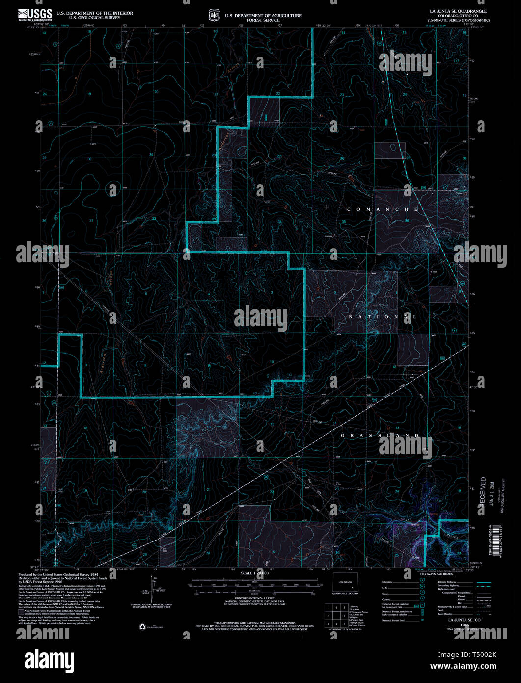 La junta colorado map hi-res stock photography and images - Alamy