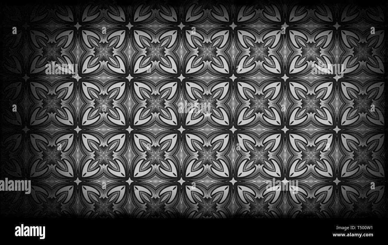 Elegant floral fractal design Black and White Stock Photos & Images - Alamy