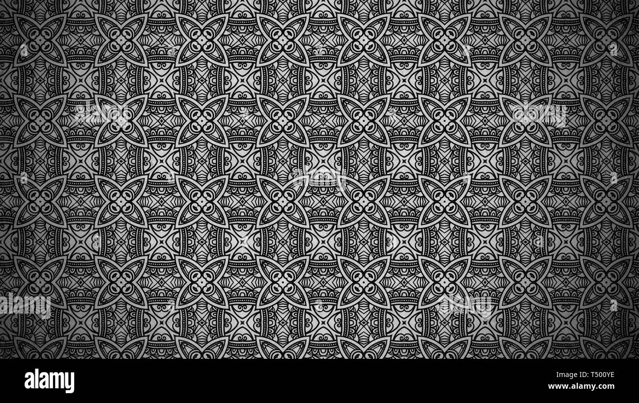 Vintage Decorative Floral Ornament Pattern Wallpaper Template Stock ...