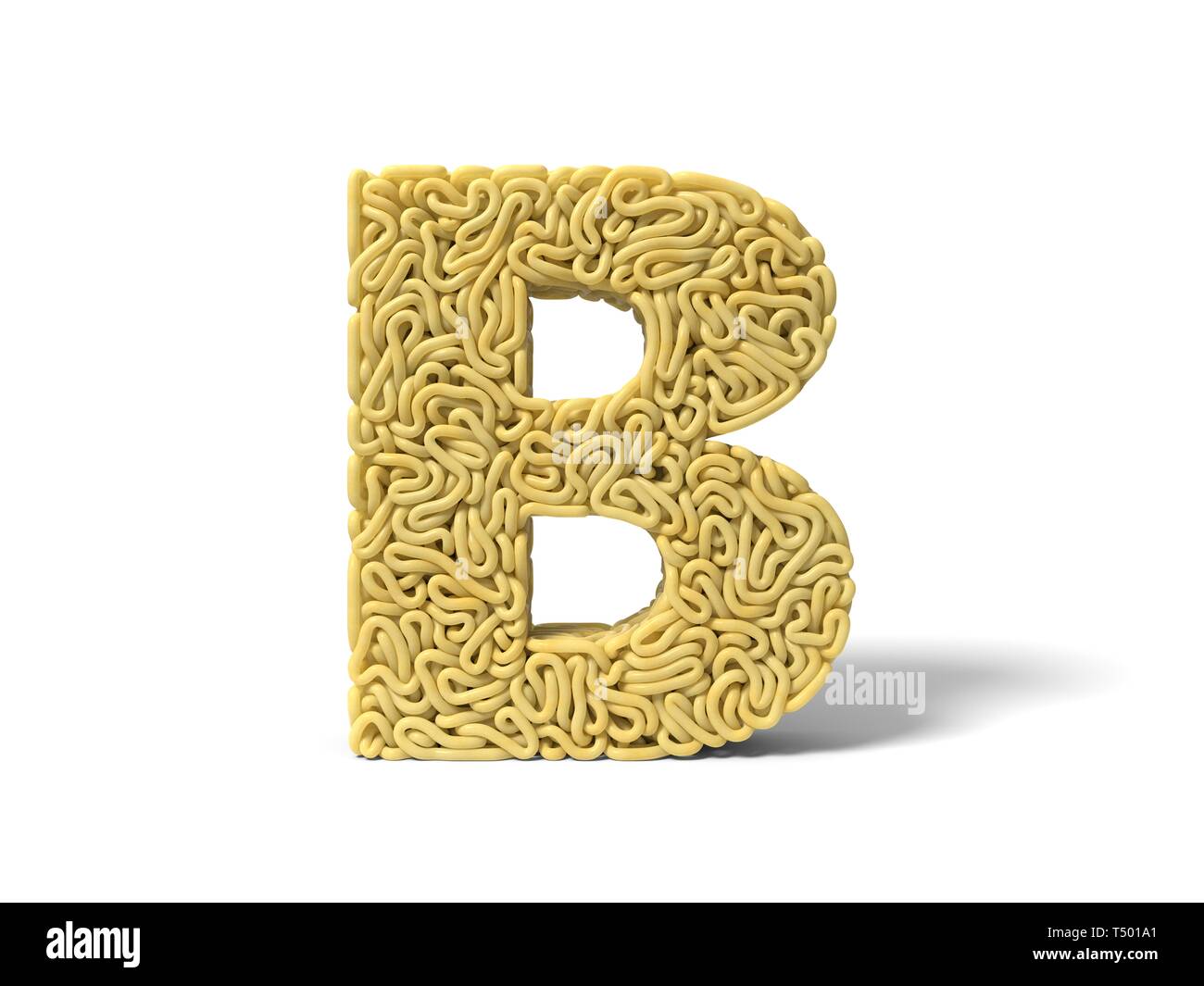 noodle in shape of B letter. curly spaghetti for cooking. suitable for ...