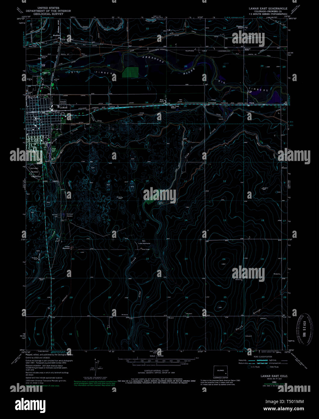 Lamar colorado map hi-res stock photography and images - Alamy