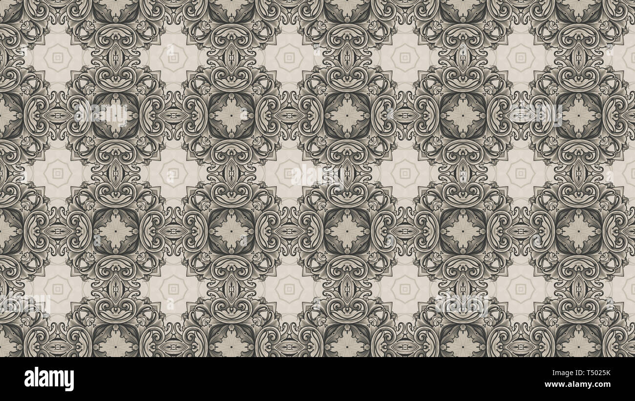 Brown Floral Pattern Wallpaper Image Stock Photo - Alamy