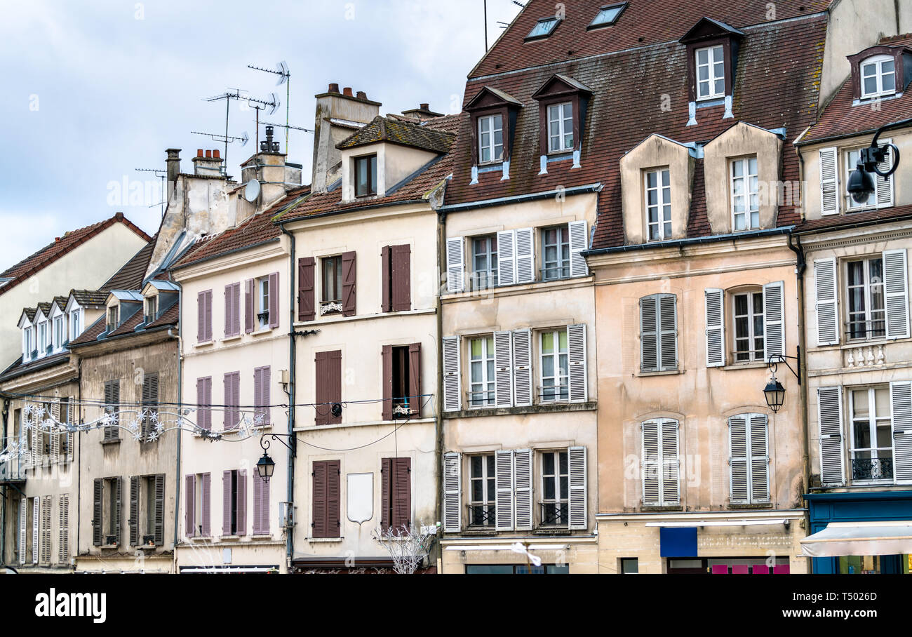 Typical french buildings in Meaux, Paris region Stock Photo - Alamy