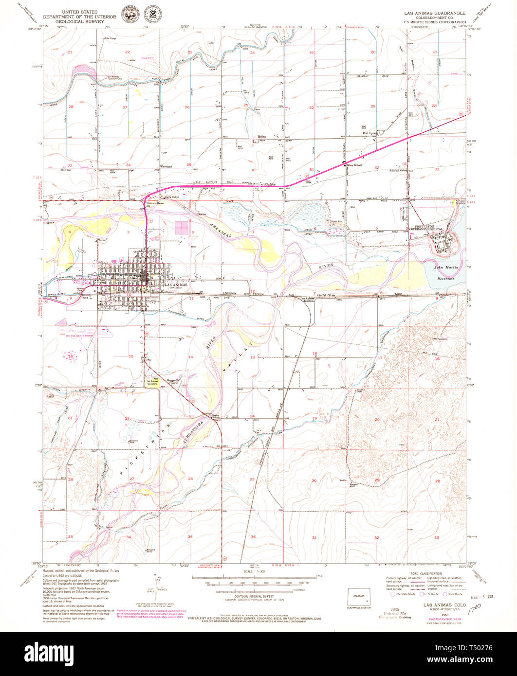 Las animas colorado map hi-res stock photography and images - Alamy