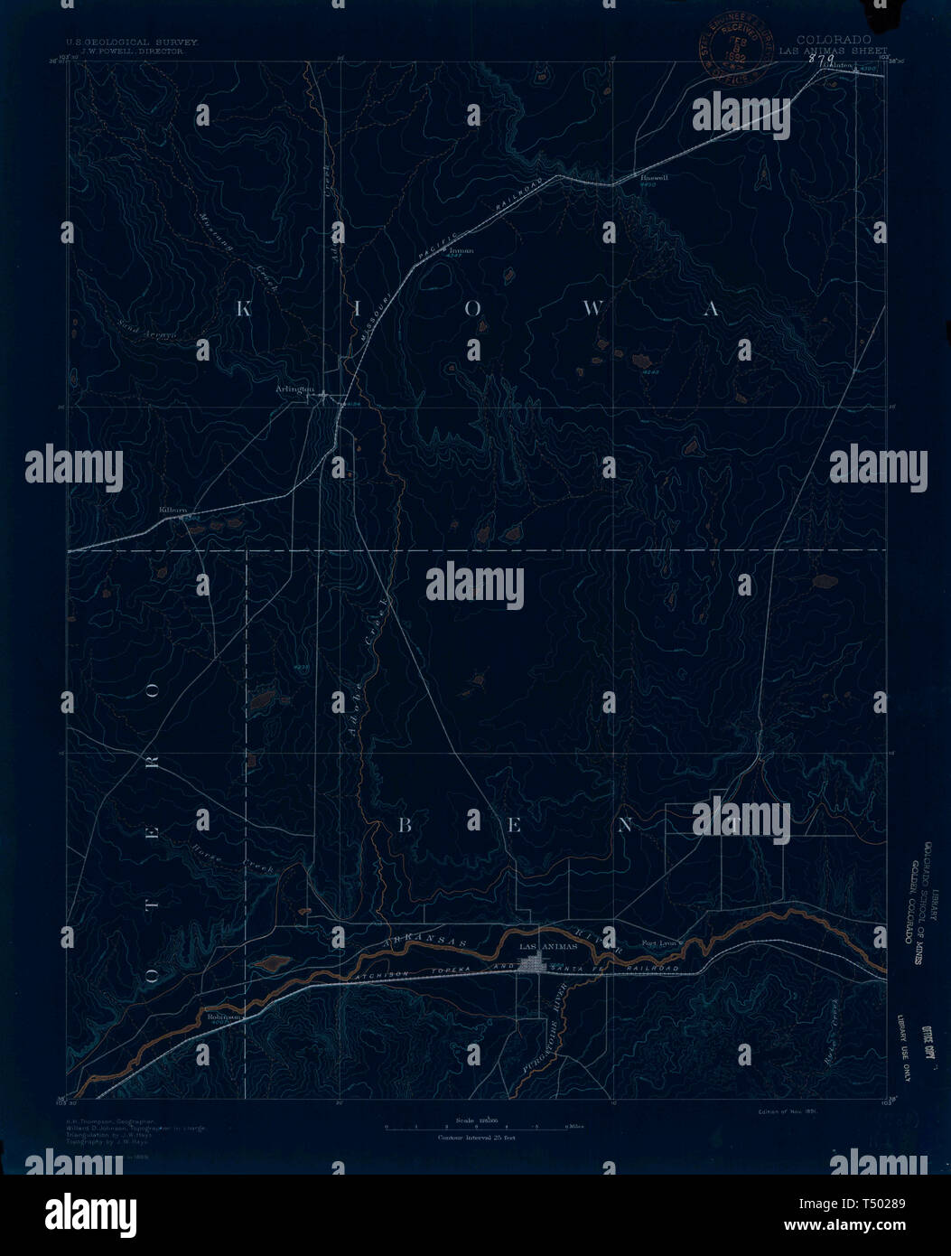 Las animas colorado map hi-res stock photography and images - Alamy