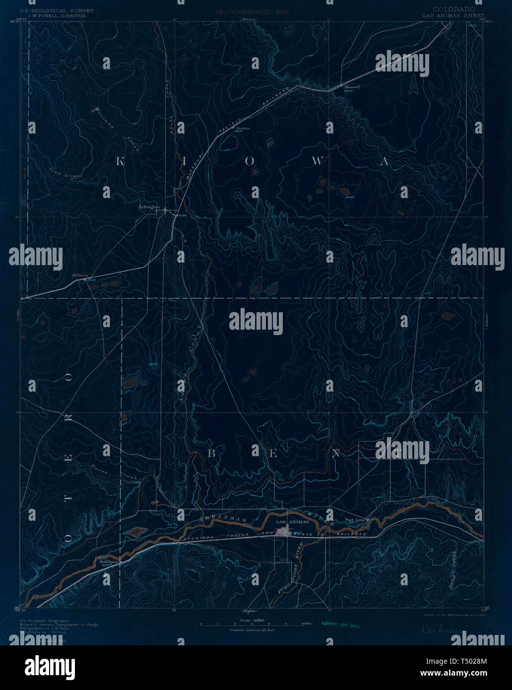 Las animas colorado map hi-res stock photography and images - Alamy