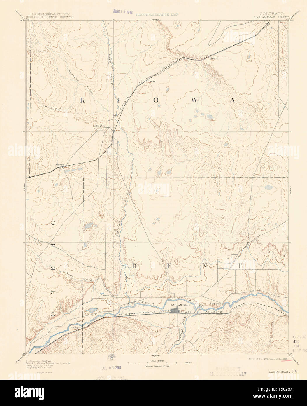 Map of las animas hi-res stock photography and images - Alamy