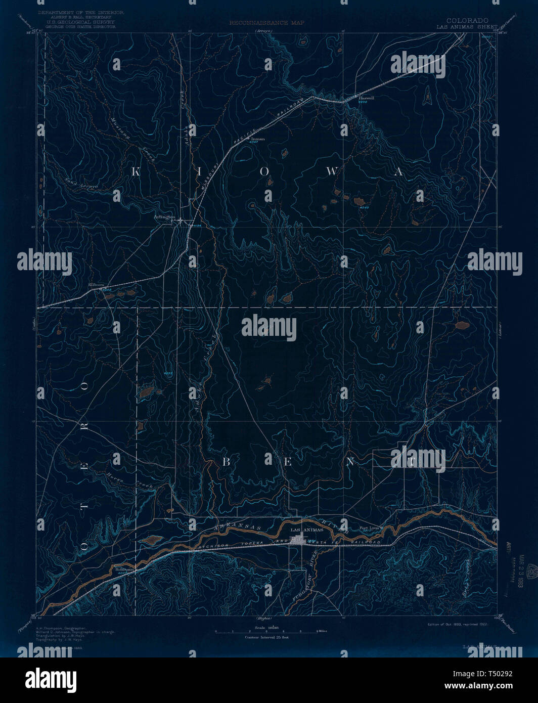 Las animas colorado map hi-res stock photography and images - Alamy