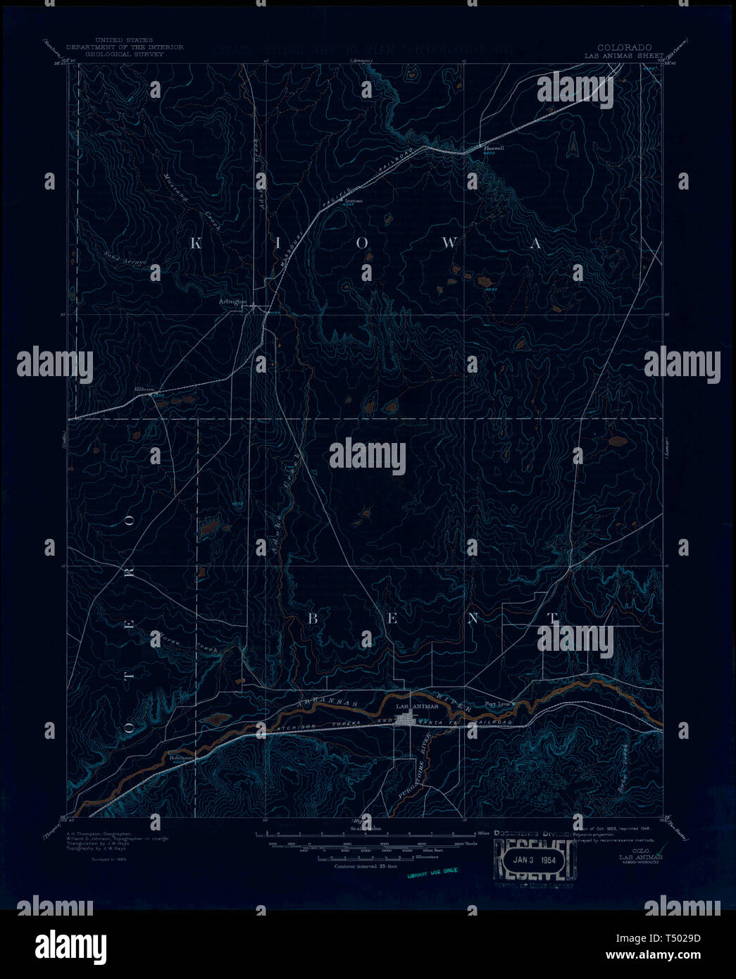 Las animas colorado map hi-res stock photography and images - Alamy